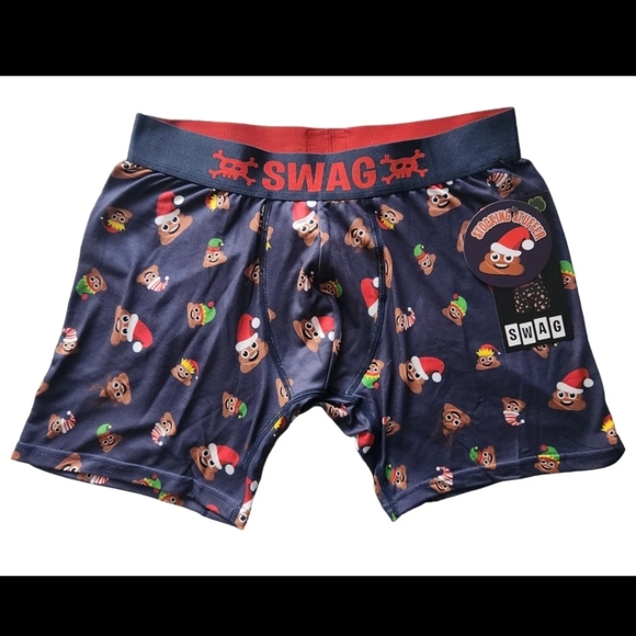 SWAG | Underwear & Socks | Swag Poop Emoji Holiday Themed Boxer Briefs ...